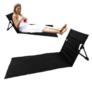 Beach Chairs for Adults, Beach Lounge Chair, Portable Folding Sun Lounger, Patio Floor Chair, Lawn Chair for Sunbathing, Patio Chaise Lounge Lightweight Backpack Camping Chairs