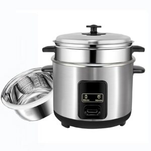 zhuiyi rice cooker (2-6l) 304 stainless steel inner pot, intelligent insulation, make rice & steam food & vegetables, 220-240v us/eu power(3l)