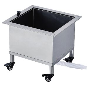 commercial floor mop sink, mobile stainless steel mop sink with rollers, balcony bathroom mop service basin heavy duty slop sinks