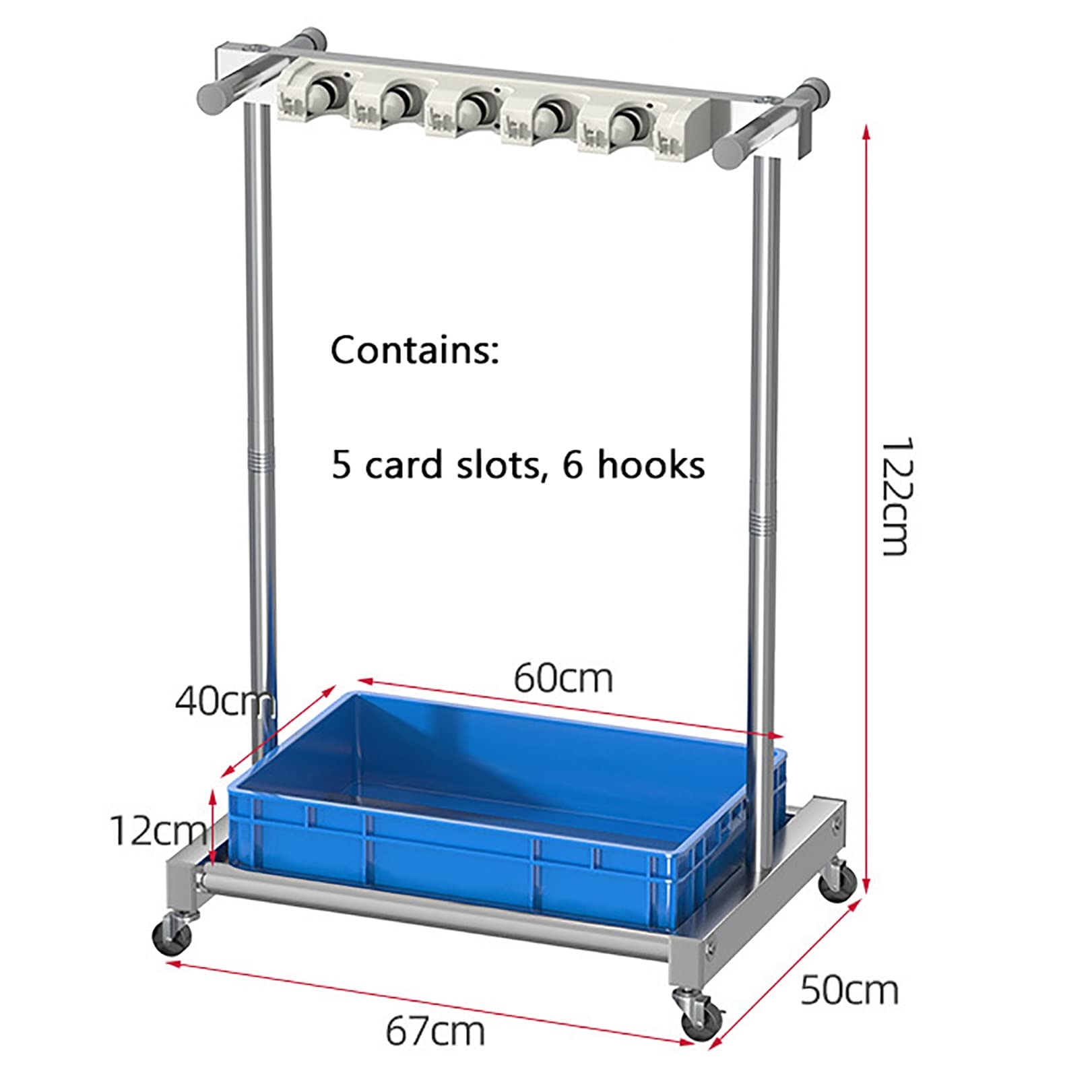 DHWDPO Utility Rack For Mops And Brooms,Cleaning Tool Cart Tower Mop Holder Umbrella Stand,broom And Mop Holder Put Wet Mops Movable Commercial Mop Rack For Garden Garage Organizer Mop Drain Rack