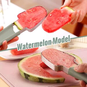 SINGYEIEC 3-in-1 Watermelon Cutter Slicer Tool, Stainless Steel Watermelon Slicer, Creative kitchen watermelon fork slicer cutter, Watermelon Popsicle Mould, melon cutter, portable fruit fork