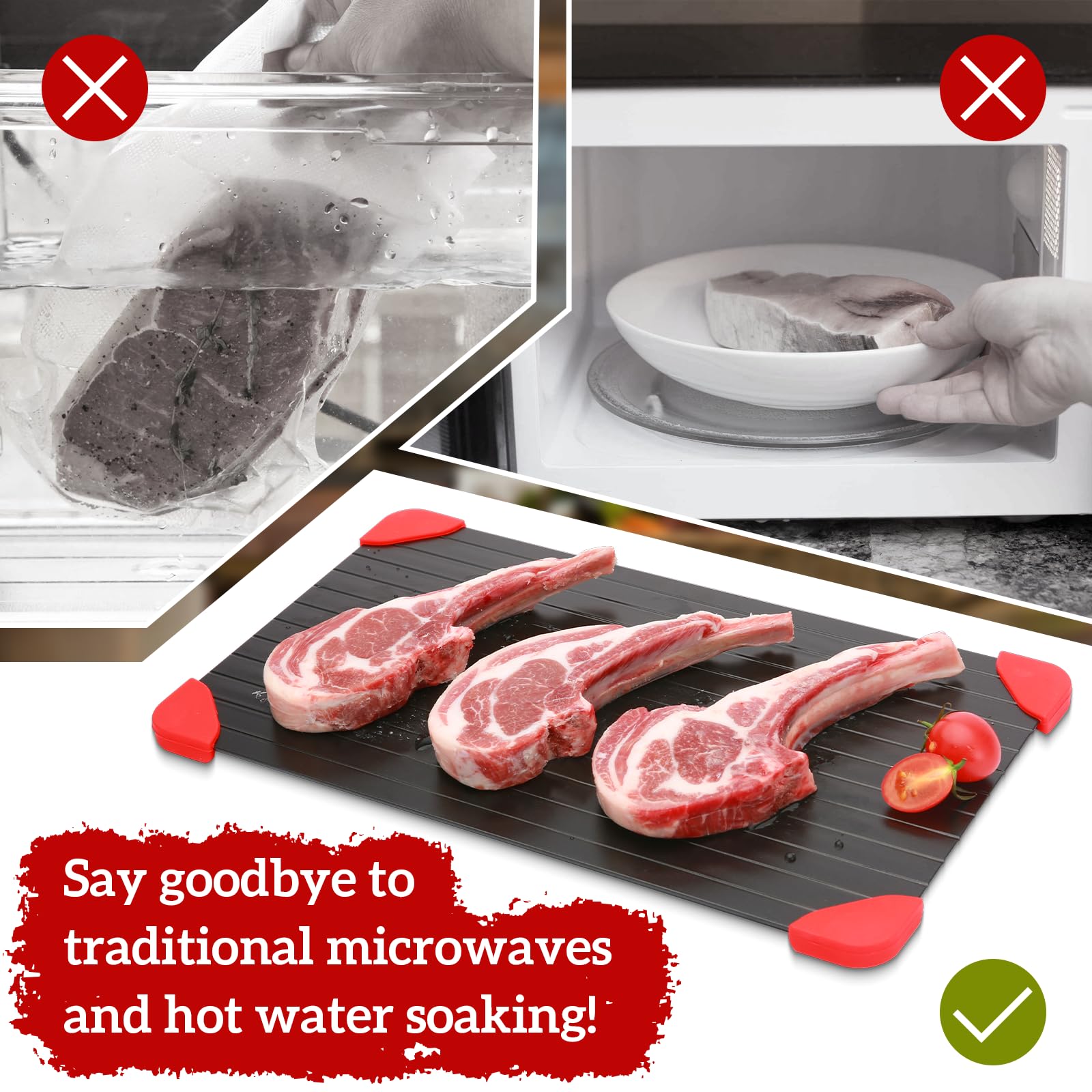 Spectabilis Defrosting Tray for Frozen Meat, Miraculous Rapid Natural Heating Defroster, Small Size Thawing Plate