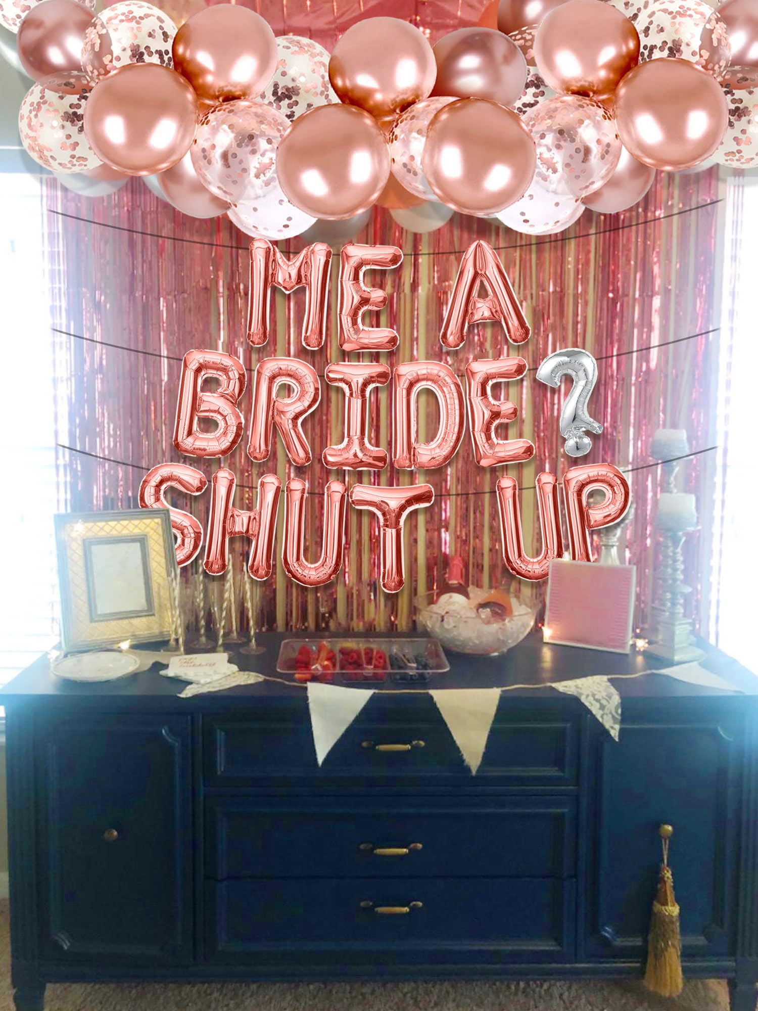 LaVenty Me A Bride? Shut Up! Banner Balloons Bachelorette Party Decorations Funny Bridal Shower Party Bachelorette Party Decorations