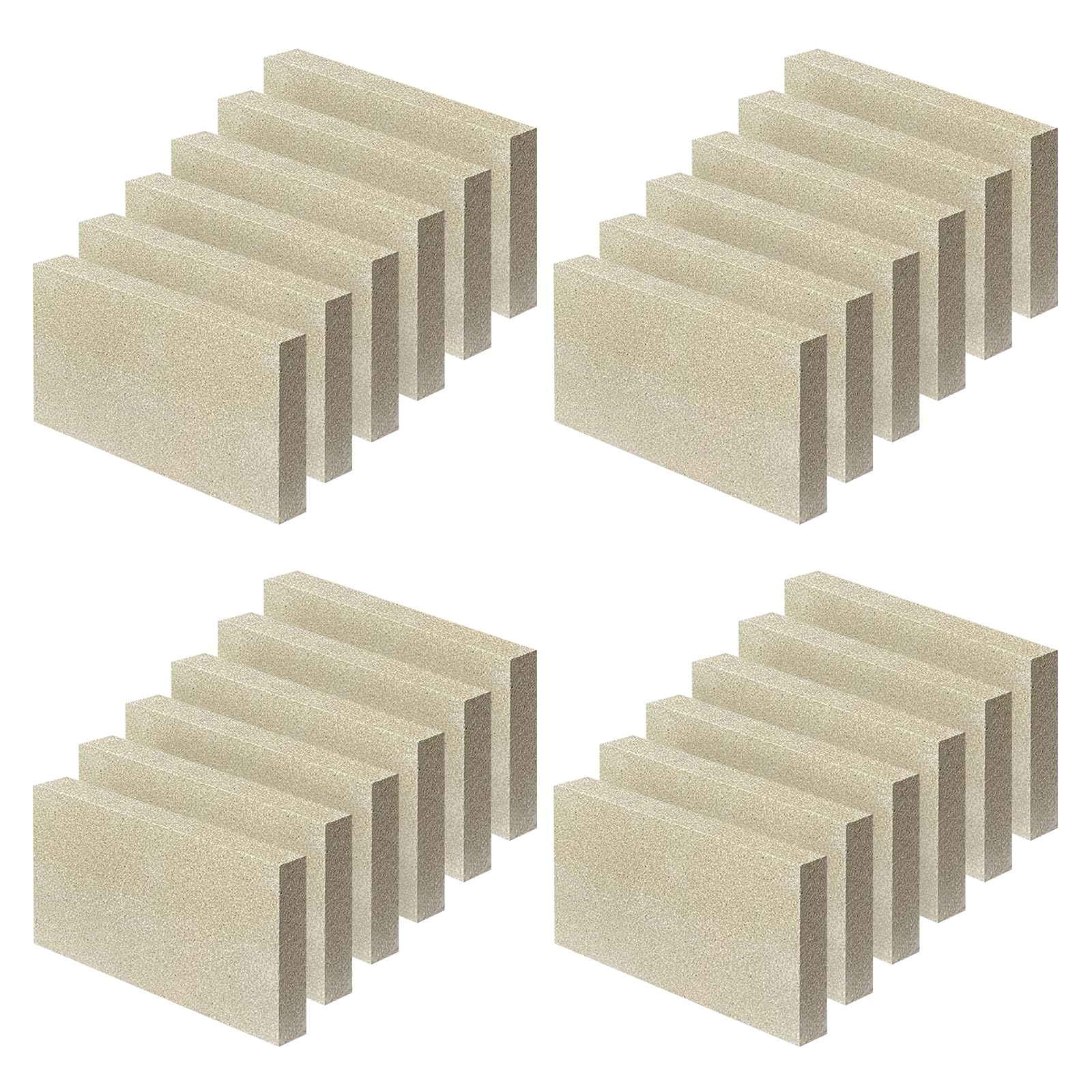 Woodstove Firebricks, Fire Bricks, Size 9" X 4-1/2" X 1-1/4", High Temperature Resistant Fire Bricks Replacement for Wood Stoves, 24 Pieces