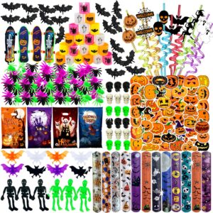 chsltmxq 206pcs halloween party favors, halloween stationery supplies set, halloween treats goodie bags fillers gifts, classroom prizes, halloween prizes for halloween trick or treat