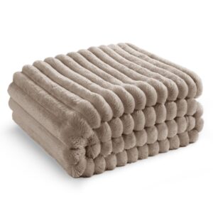 Bedsure Mocha Meringue Twin Blanket for Bed - Super Soft Cozy Blankets for Women, Cute Large Blanket for Girls, 66x90 Inches