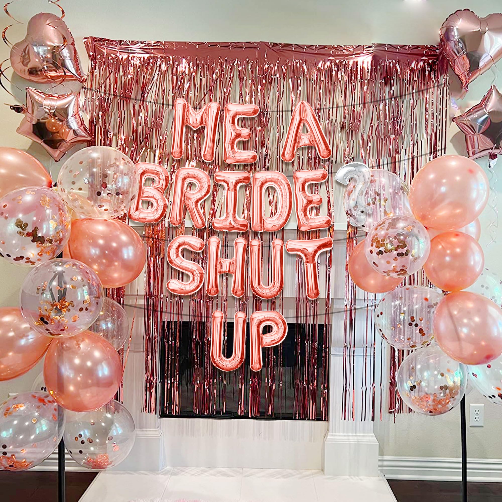 LaVenty Me A Bride? Shut Up! Banner Balloons Bachelorette Party Decorations Funny Bridal Shower Party Bachelorette Party Decorations