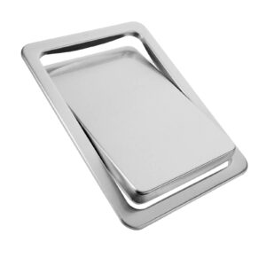 HKDHF Stainless Steel Flap Flush Recessed Built-in Balance Swing Flap Lid Cover Trash Bin Garbage Can Kitchen Counter Top