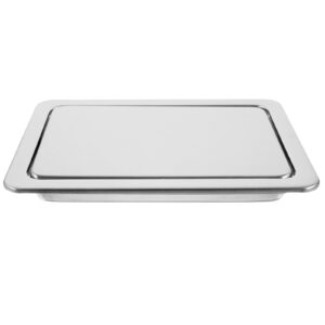 HKDHF Stainless Steel Flap Flush Recessed Built-in Balance Swing Flap Lid Cover Trash Bin Garbage Can Kitchen Counter Top