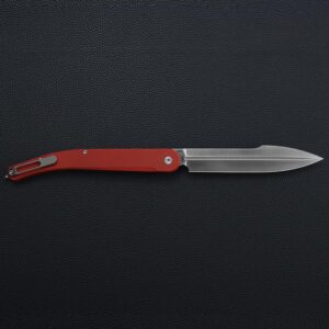 generic navaja de combate by daggerr (red g10)