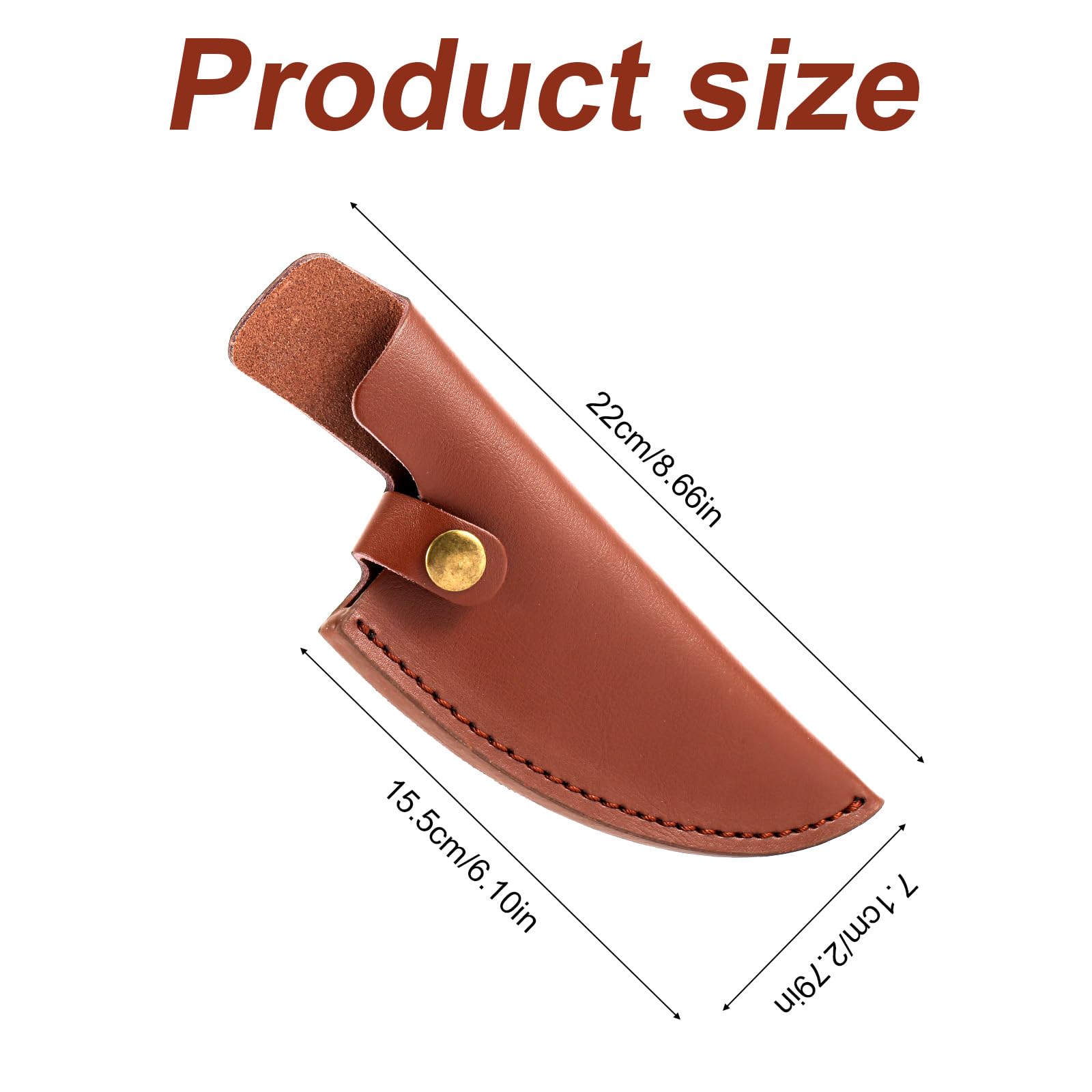 NQEUEPN Leather Sheath, Leather Knife Edge Guards for 6 Inch Boning Knife Holder Cleaver Blade Holster with Loop Belt Shop Knives Covers Knife Sleeves Kitchen Supply for Camping Outdoor Activity