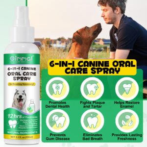 Oral Care Spray for Dogs, Pet Breath Dental Care Spray with Natural Ingredients, Dog Breath Freshener for Bad Breath, Plaque and Tartar, Pet Health Supplies Teeth Treatment Spray - 5.1 Fl Oz / 150ml