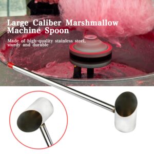 Bntyok Large Caliber Marshmallow Machine Spoon Long Handle Stainless Steel Sugar Spoon Resistant Cotton Candy Machine Spare Parts