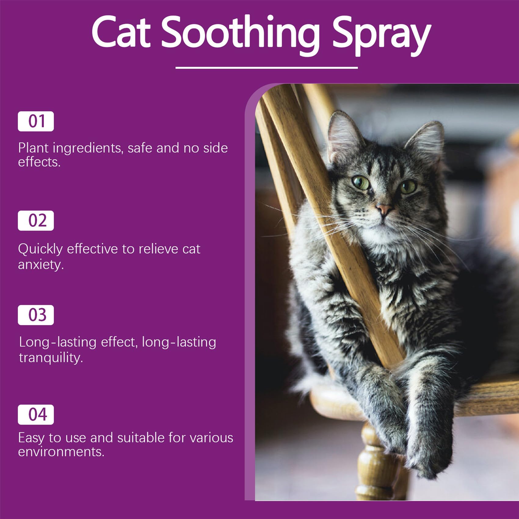 Cat Deterrent Spray, Cat Scratch Spray,Cat Deterrent Spray for Furniture, Reduces Scratching Furniture, Peeing, Helps Marking Anxiety