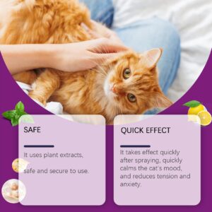 Cat Deterrent Spray, Cat Scratch Spray,Cat Deterrent Spray for Furniture, Reduces Scratching Furniture, Peeing, Helps Marking Anxiety