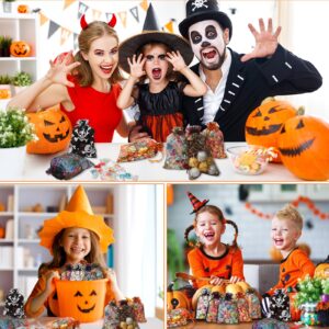 DTOFOOT Halloween Organza Bags, Black Mesh Drawstring Goodie Bags Halloween Candy Treat Bags for Kids Tick or Treat Small Gift Bags for Halloween Party Favors (40 Pcs)