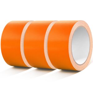 miarala orange duct tape heavy-duty waterproof duct tape- strong adhesive, waterproof, residue-free, 2 inches x 15 yards, for repairs and industrial use (3-pack)