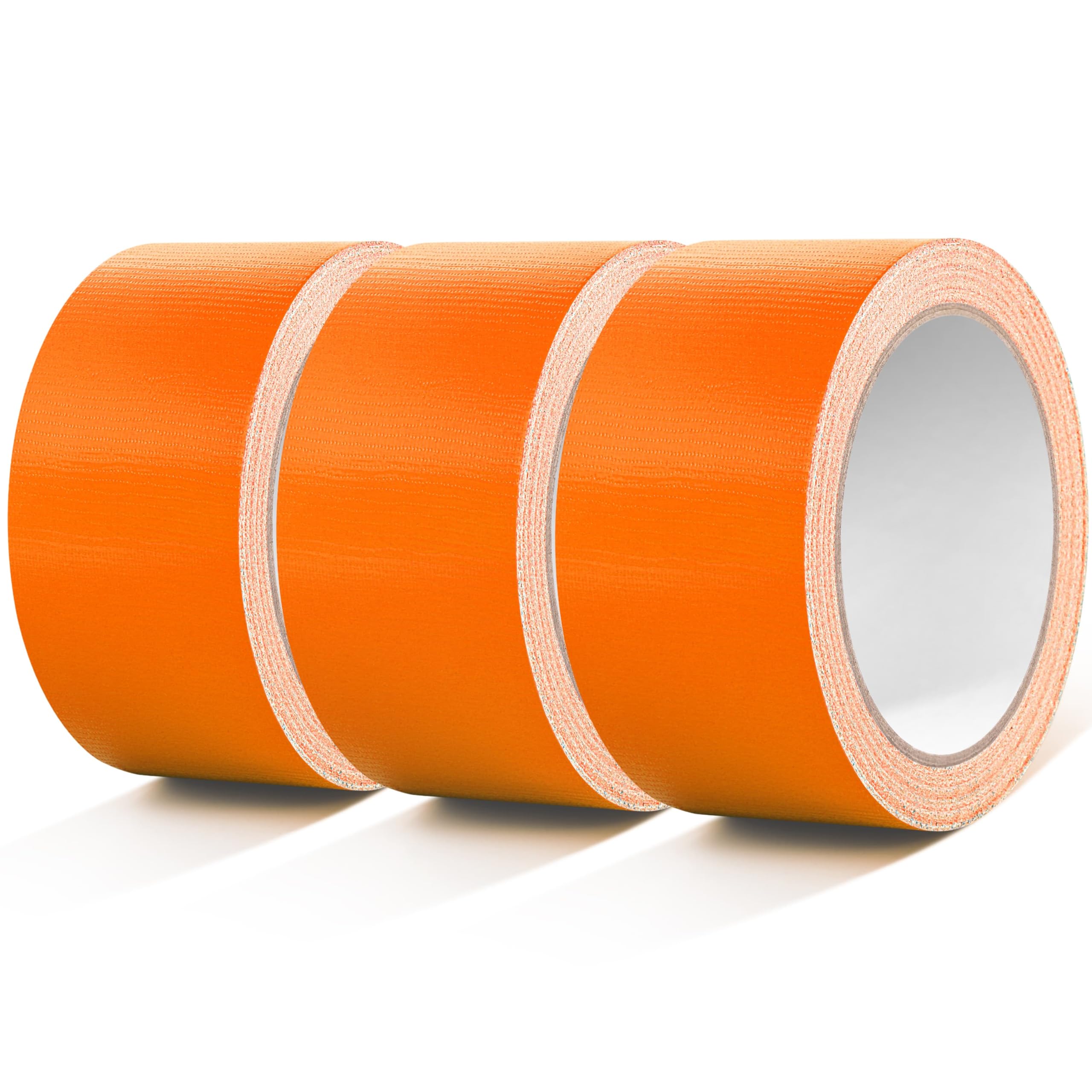 MIARALA Orange Duct Tape Heavy-Duty Waterproof Duct Tape- Strong Adhesive, Waterproof, Residue-Free, 2 Inches x 15 Yards, for Repairs and Industrial Use (3-Pack)