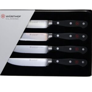 WÜSTHOF Classic Serrated 4-Piece Steak Knife Set