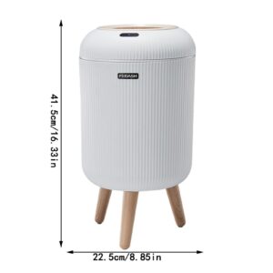 Smart Sensor Wastebasket, Convenient and Hygienic Easy to Use, Technology Sensor Waterproof Wastebasket Plastic Wastebasket for Kitchen, Bathroom, Bedroom, Living Room, Office and Outdoor (White)