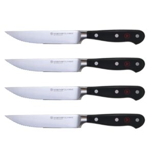 wÜsthof classic serrated 4-piece steak knife set