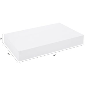 SUNCOLOR 6 Pack 14" Large White Gift Boxes With Lids For Clothes Presents