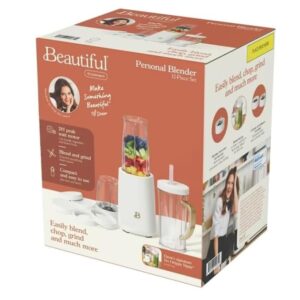 GenericBeautiful Personal Blender Set with 12 Pieces, 240 W, White Icing by Drew Barrymore