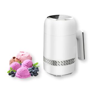 ice cream maker machine, protable electric frozen yogurt and sorbet maker machine without pre freezing, easy to clean, 300ml ice cream once