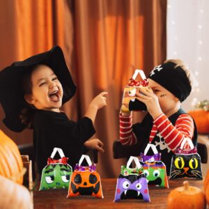 Funnymoom 60 Pcs Halloween Party Favors Bags Halloween Drawstring Treat Bags Halloween Candy Goodie Bags for Kids Trick or Treat Plastic Halloween Party Gift Bags for Halloween Birthday Party Supplies