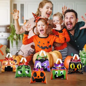 Funnymoom 60 Pcs Halloween Party Favors Bags Halloween Drawstring Treat Bags Halloween Candy Goodie Bags for Kids Trick or Treat Plastic Halloween Party Gift Bags for Halloween Birthday Party Supplies