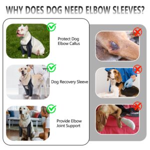 Dog Elbow Protector Elbow Pads for Calluses, Dog Recovery Suit Elbow Sleeves, Breathable Mesh Dog Elbow Protector Elbow Pads, Adjustable Dog Knee Brace Elbow Joint Support Wrap Stop Licking Wounds, M