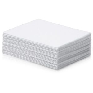 stiff felt sheets, 8"x 12" felt sheets for crafts, 15pcs white felt fabric sheets adhesive felt sheet 0.1mm thin felt fabric for halloween christmas diy sewing projects(white)