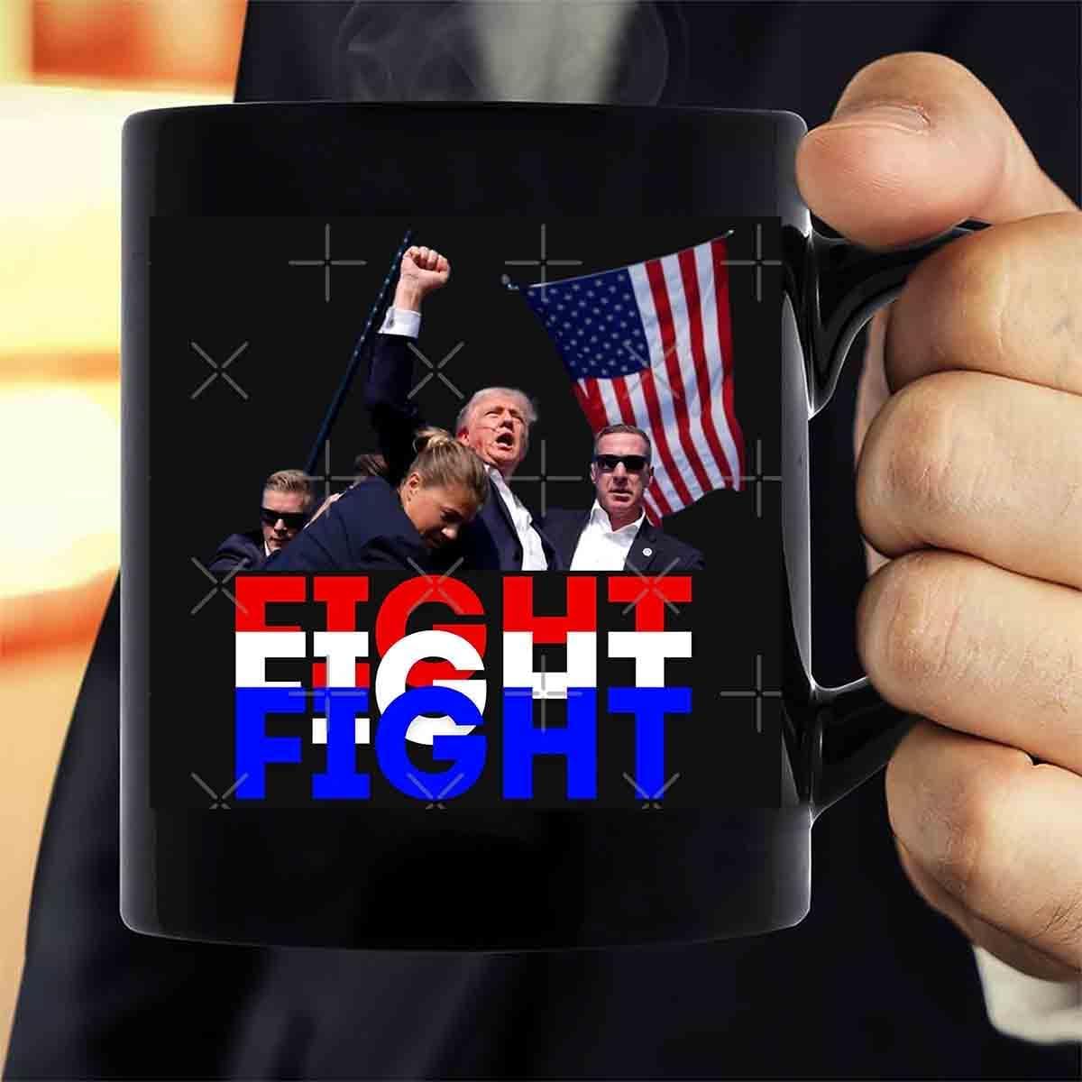 Assassination Attempt on Trump Rally Incident Mug,Custom Mug, Support Trump 2024, Election Mug Trump,Fight 2024 Mug,Trump Merchandise (A)