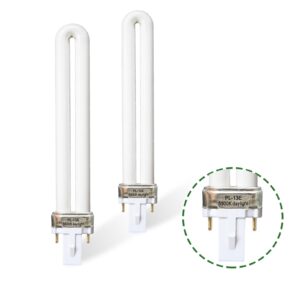 13w type e replacement tube light bulb with electronic ballast-replace for ottlite t1333e,pl13-e fluorescent light bulb,5500k natural daylight,g23 base,2 pack