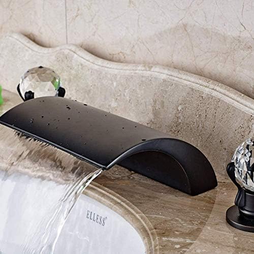 QFZFQOLSS Kitchen Taps Kitchen Tap Faucet Widespread 3 Hole Waterfall Spout Bathroom Bathtub Faucet Sink Sink Mixer Taps Deck Mounted