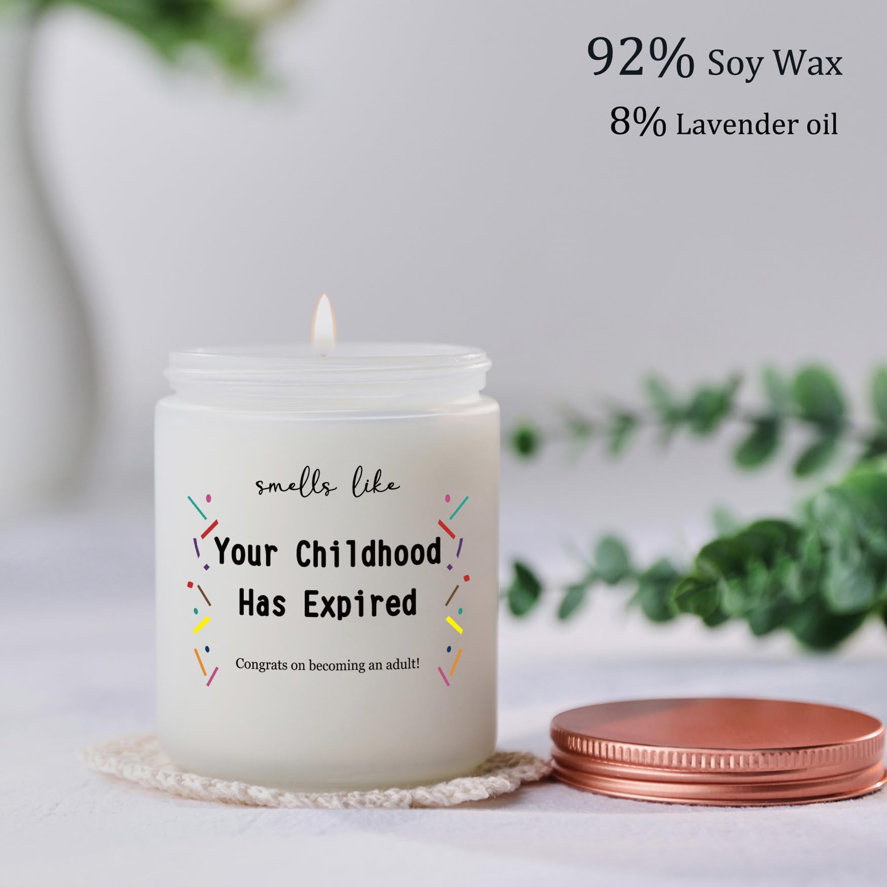 Funny 18th Birthday Gifts for Girls, Boys - Happy 18th Birthday Gifts for Daughter, Son, Granddaughter, Niece, Friend - Unique Turning 18 Year Old Candle Gifts