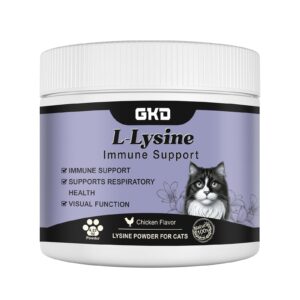 l-lysine powder for cats, immune support for cats, supports immune and eye health supplement, lysine for cats, aid with reduces eye discharge, alleviates sneezing and runny nose