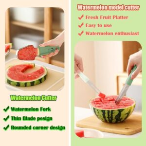 VRLOFY Watermelon Cutter Slicer Tool,3-in-1 Stainless Steel Watermelon Cutter Slicer Tool,Watermelon Popsicle Cutter Watermelon Fork Slicer Cutter Melon Cutter Watermelon Knife Fruit Cutter