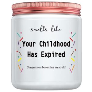 funny 18th birthday gifts for girls, boys - happy 18th birthday gifts for daughter, son, granddaughter, niece, friend - unique turning 18 year old candle gifts