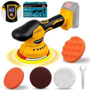 cordless car buffer polisher compatible for dewalt 20v battery, polishers and buffers with 6 variable speed up to 5500rpm, car buffer polisher for car detailing/polishing/waxing(battery not included)