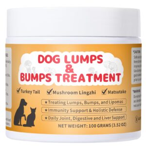 dog lumps & bumps supplement – turkey tail mushroom powder for dogs lipomas, immune support & energy boost, 3.52 oz