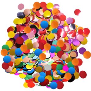 rainbow metallic foil confetti 8000 pcs multicolor shiny round table confetti for fill balloon wedding graduation party decorations,60g of pack