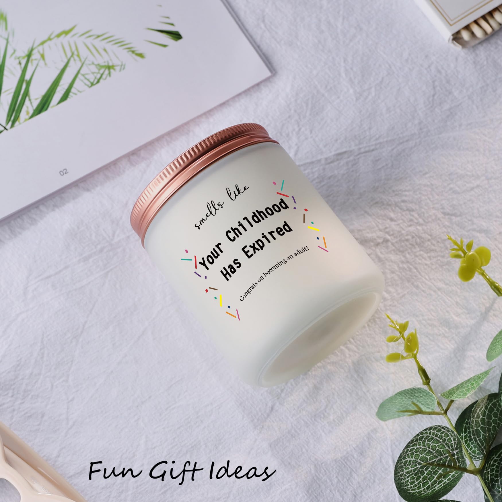 Funny 18th Birthday Gifts for Girls, Boys - Happy 18th Birthday Gifts for Daughter, Son, Granddaughter, Niece, Friend - Unique Turning 18 Year Old Candle Gifts