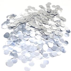 silver metallic foil confetti 8000 pcs shiny round table confetti for fill balloon wedding graduation party decorations,60g of pack