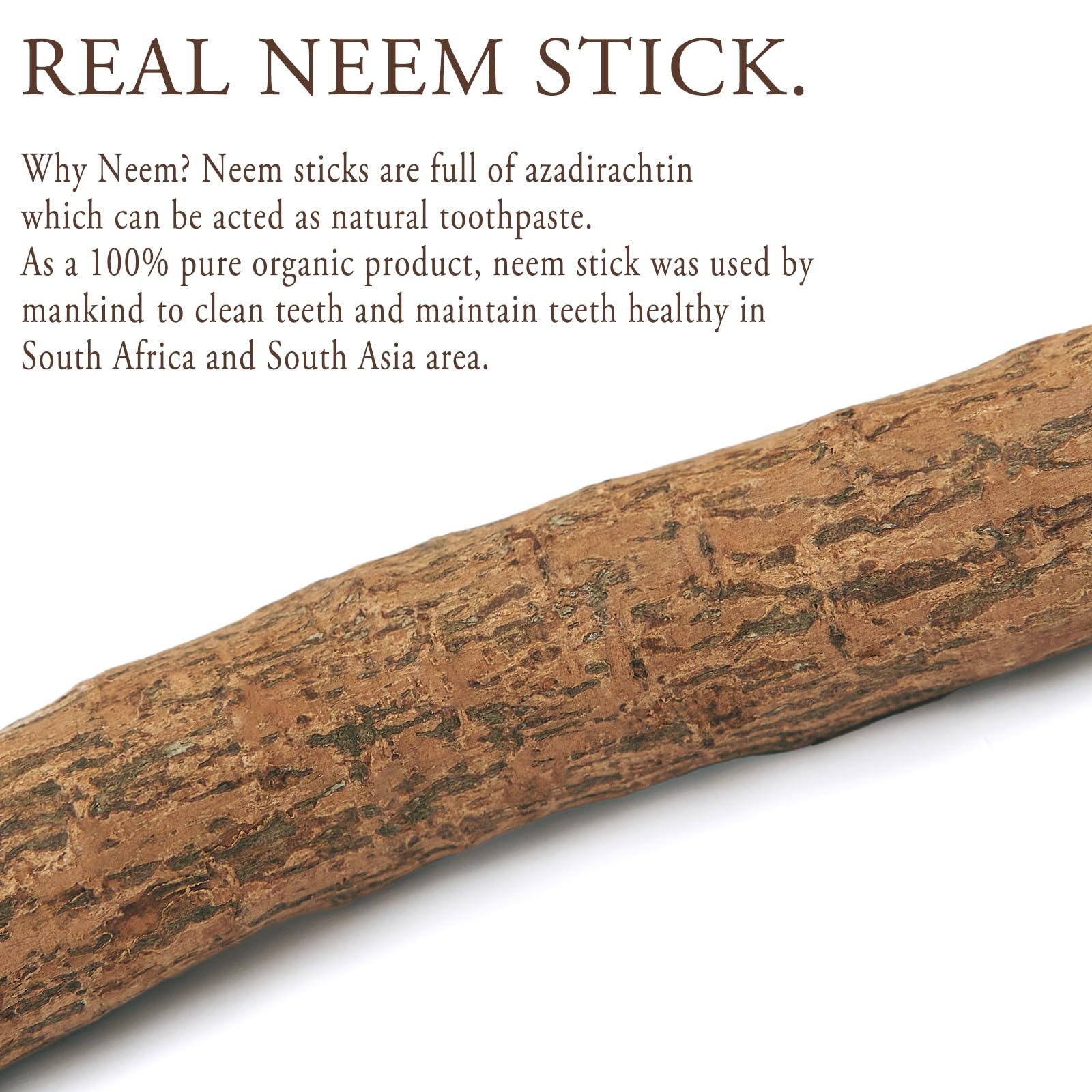 aiminto Neem Stick for Dog Chew, 100% Organic, Natural Toothpaste, Teething, Dental Care, (Large Dog >44LBs, Pack of 3 Pieces)