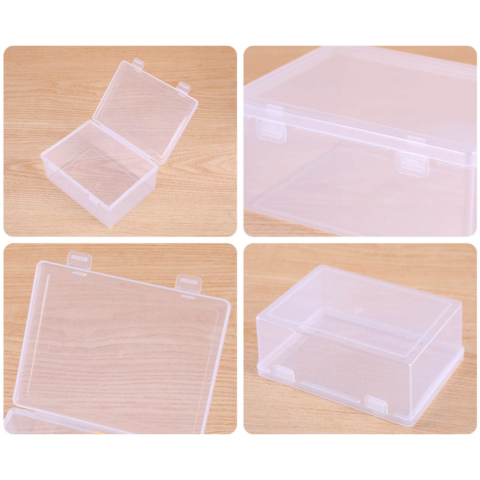 MHADBKH Jewelry Storage Box Practical Clear Storage Box With Lid Small Storage-Bins Storage Container For Organizing