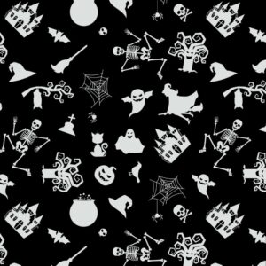 juttira halloween tissue paper, black white