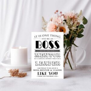 RUALOVE Funny Boss Birthday Day Card, Best Birthday Card for Boss, Appreciation Card For Mentor, Happy Boss Day For Men Woman, Card For Boss, Gift For Boss Lady, Happy Birthday Card Boss