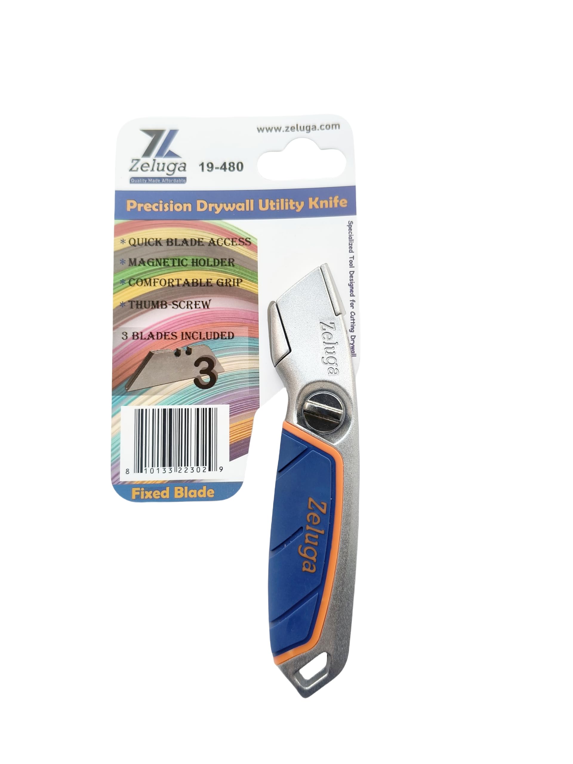 Zeluga 19-480 Precision Drywall Fixed Blade Utility Knife