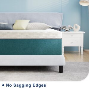 Lukace Full Mattress,10 Inches Full Size Memory Foam Mattress in a Box with Pressure Relief Sleep,No Fiberglass,Blue,54" X 75" X 10"